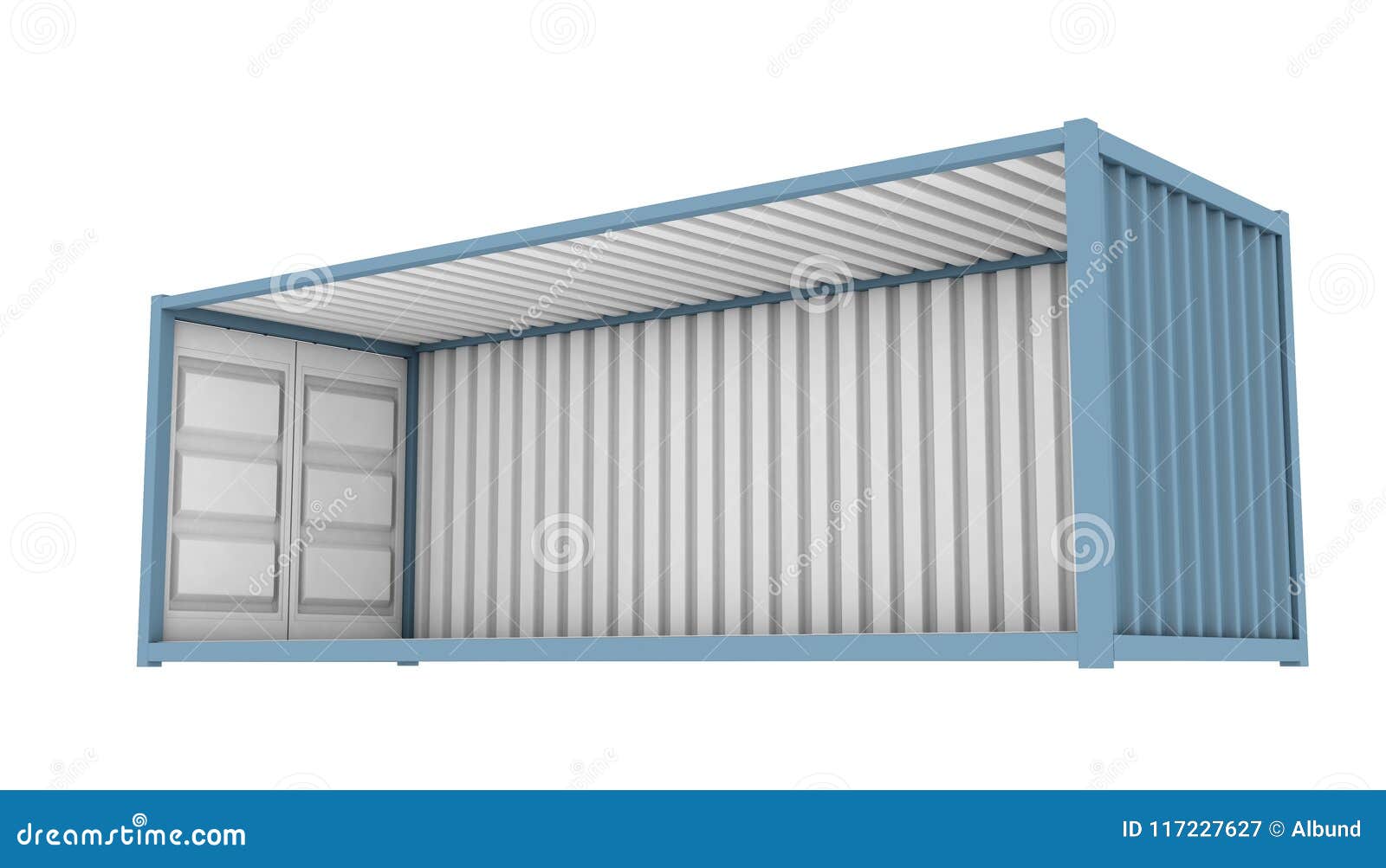 Shipping Container Cutaway stock illustration. Illustration of cargo ...