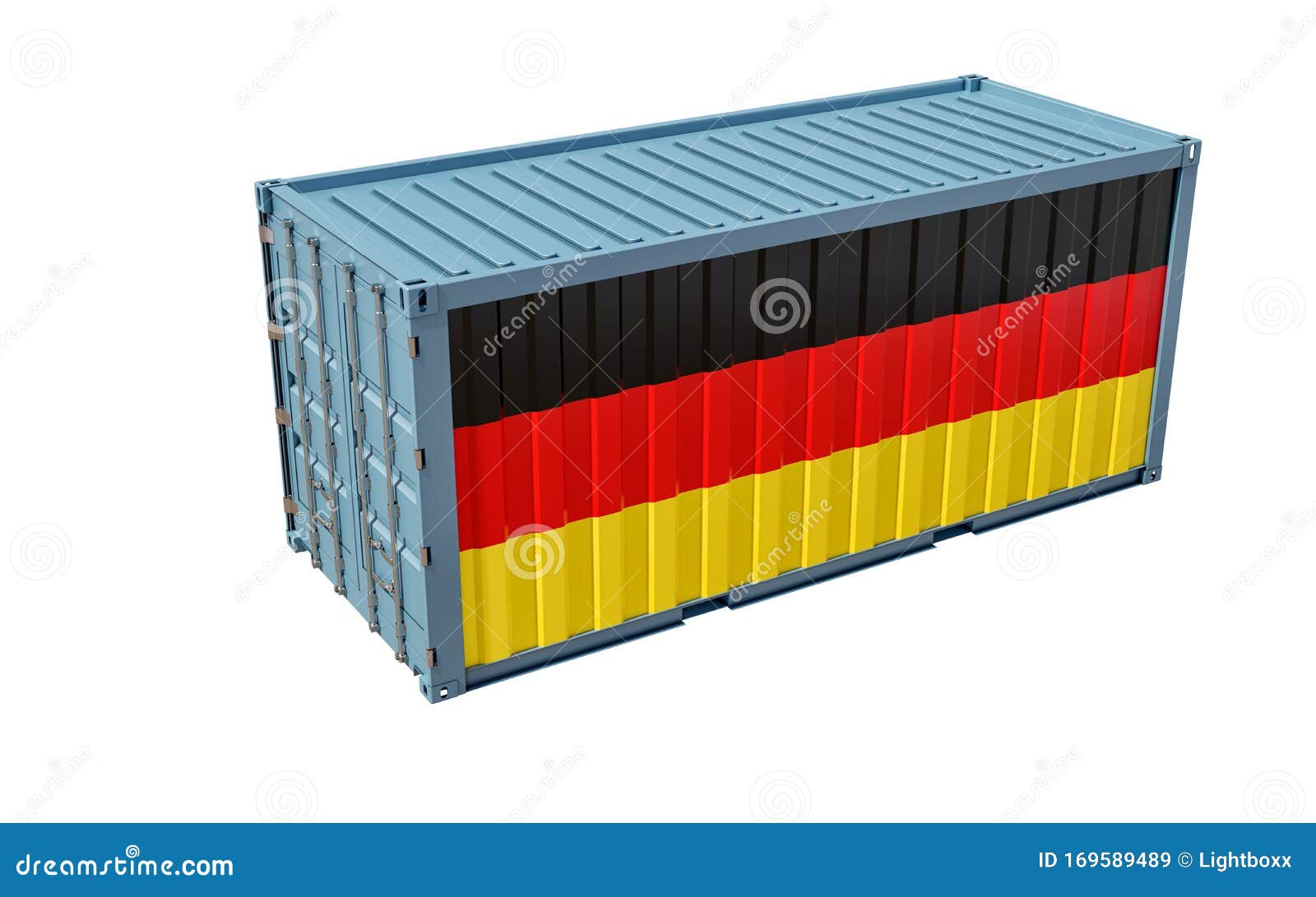 Shipping Container with German Flag Stock Illustration - Illustration ...