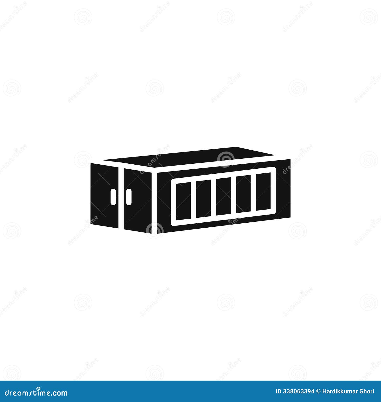 Shipping Container Icon Isolated on White Background Stock Vector ...