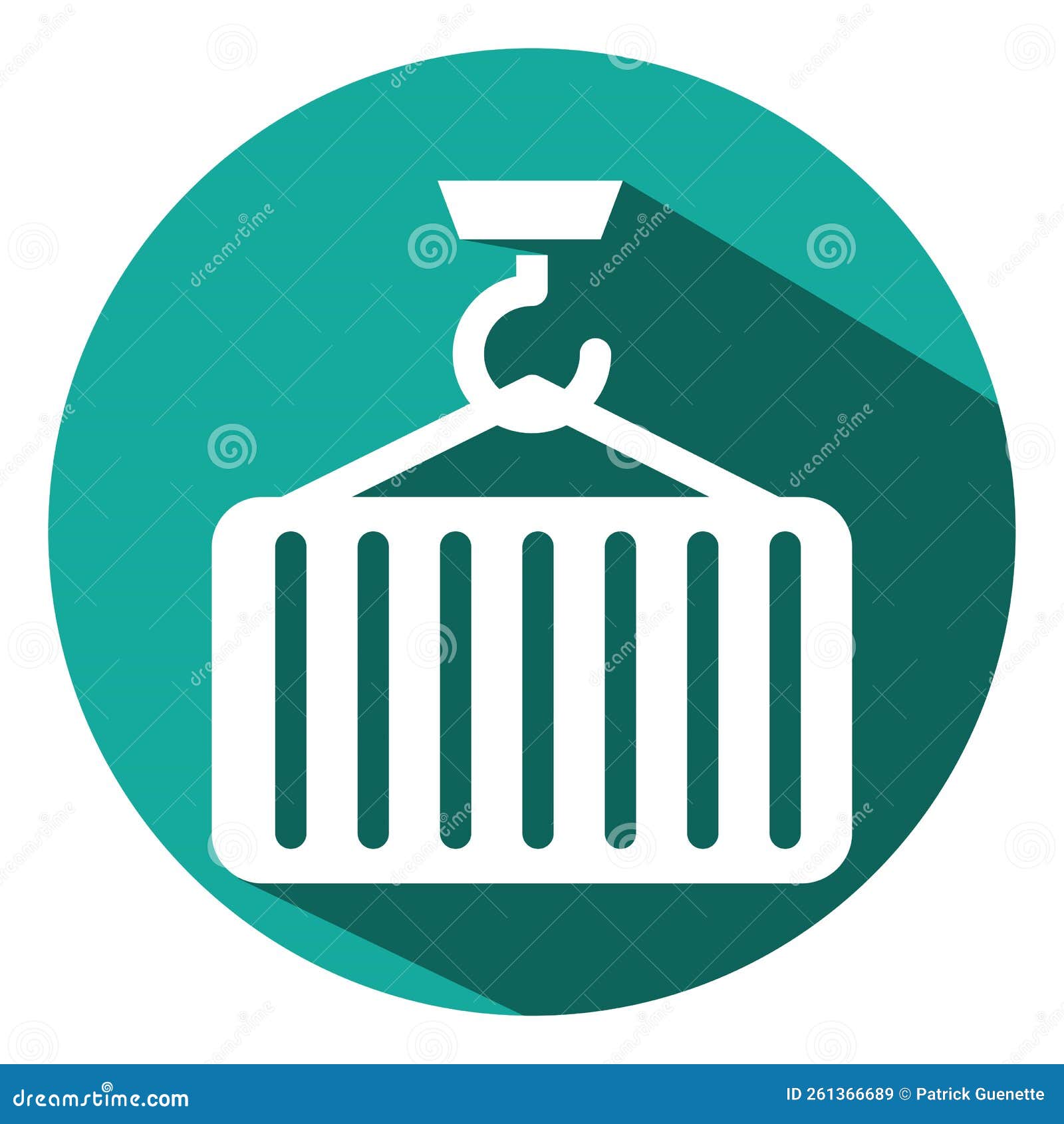 Shipping container, icon stock vector. Illustration of transportation ...