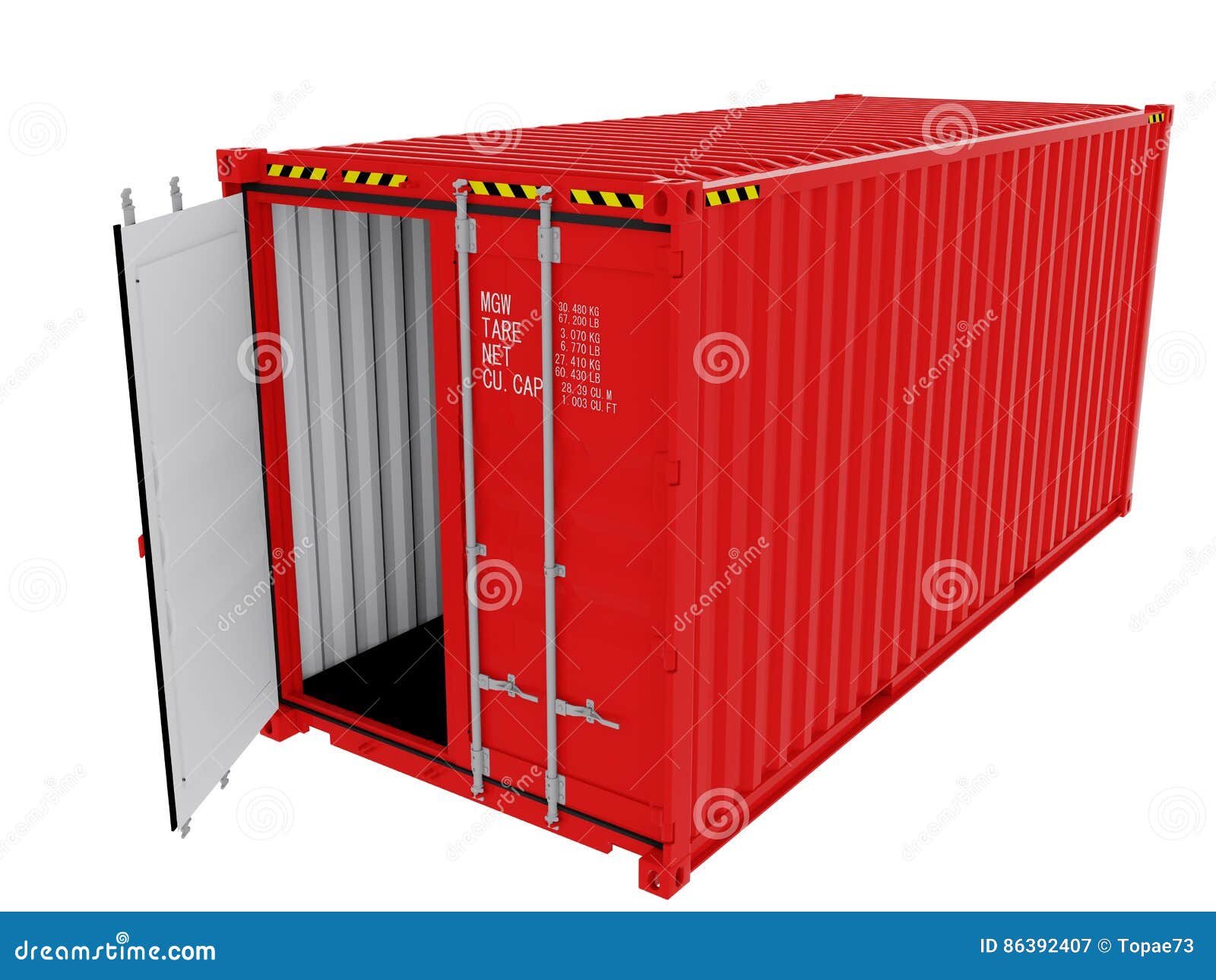Shipping Container Isolated Stock Illustration - Illustration of ...