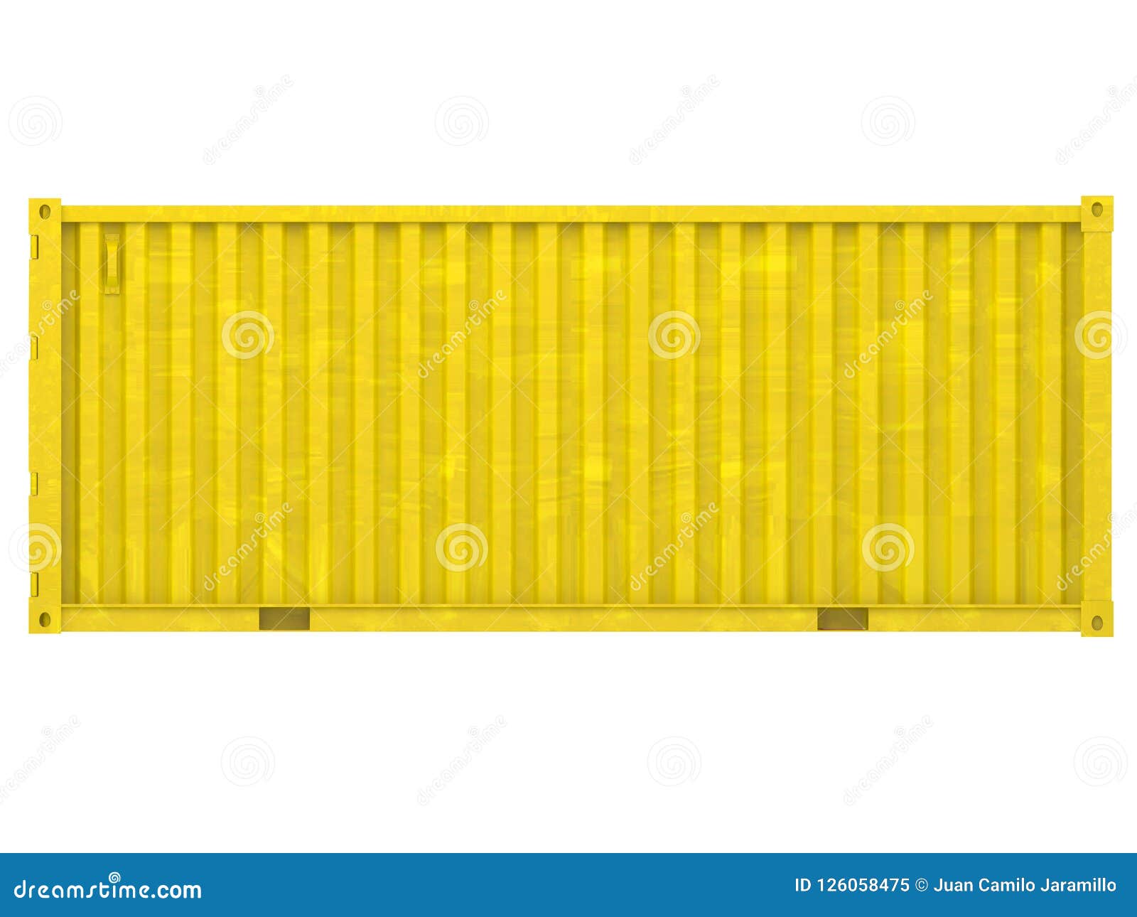 Shipping Container on a White Background Stock Illustration ...