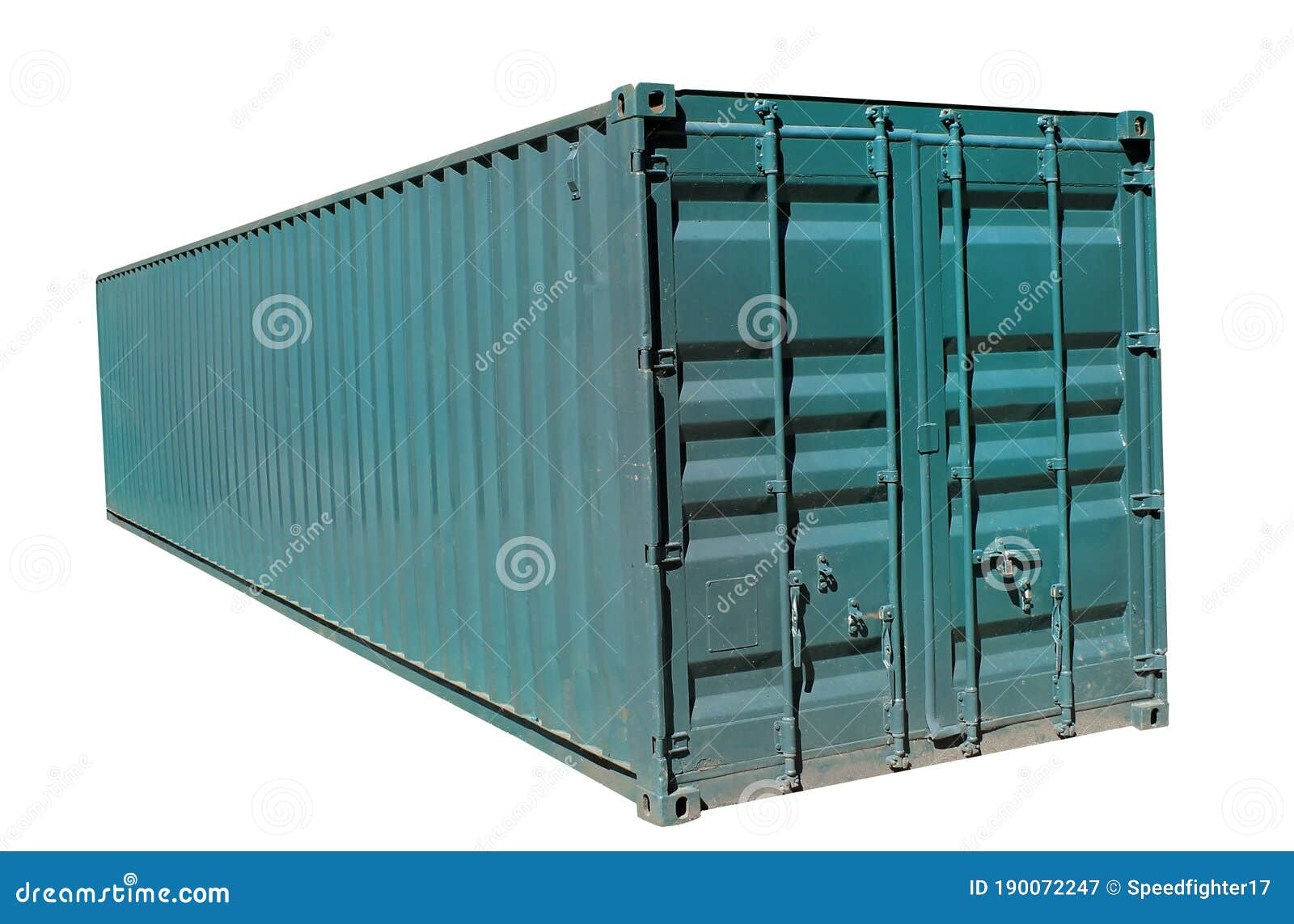 Shipping Container Isolated on White Stock Image - Image of white ...