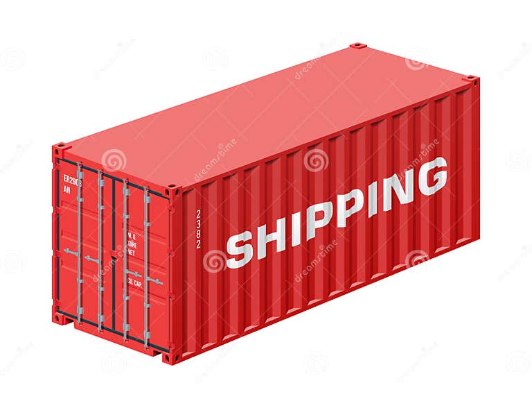 Shipping container stock vector. Illustration of commercial - 46849227
