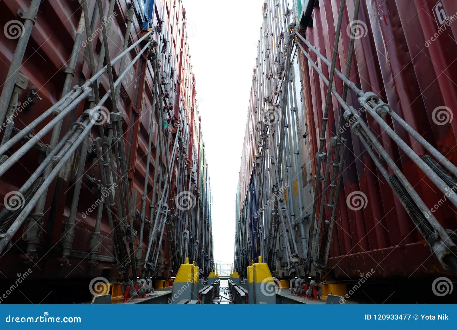Shipping Container Lashing Onboard Stock Images by Megapixl