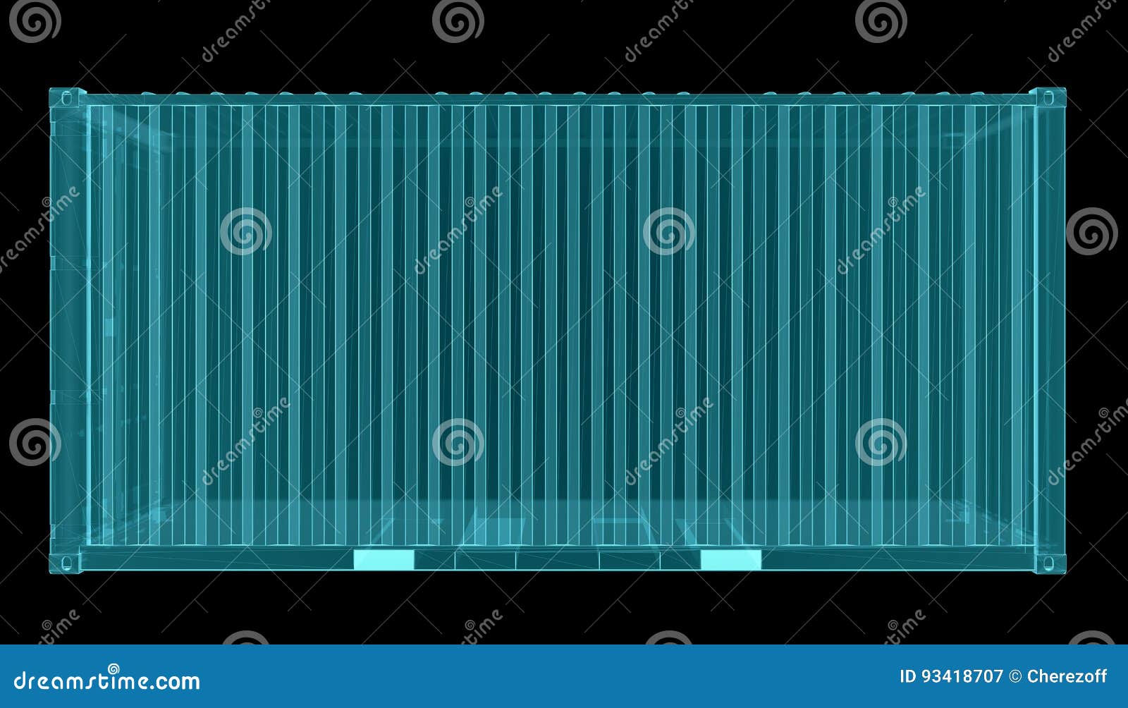 Shipping Container. X-ray Image Stock Illustration - Illustration of ...