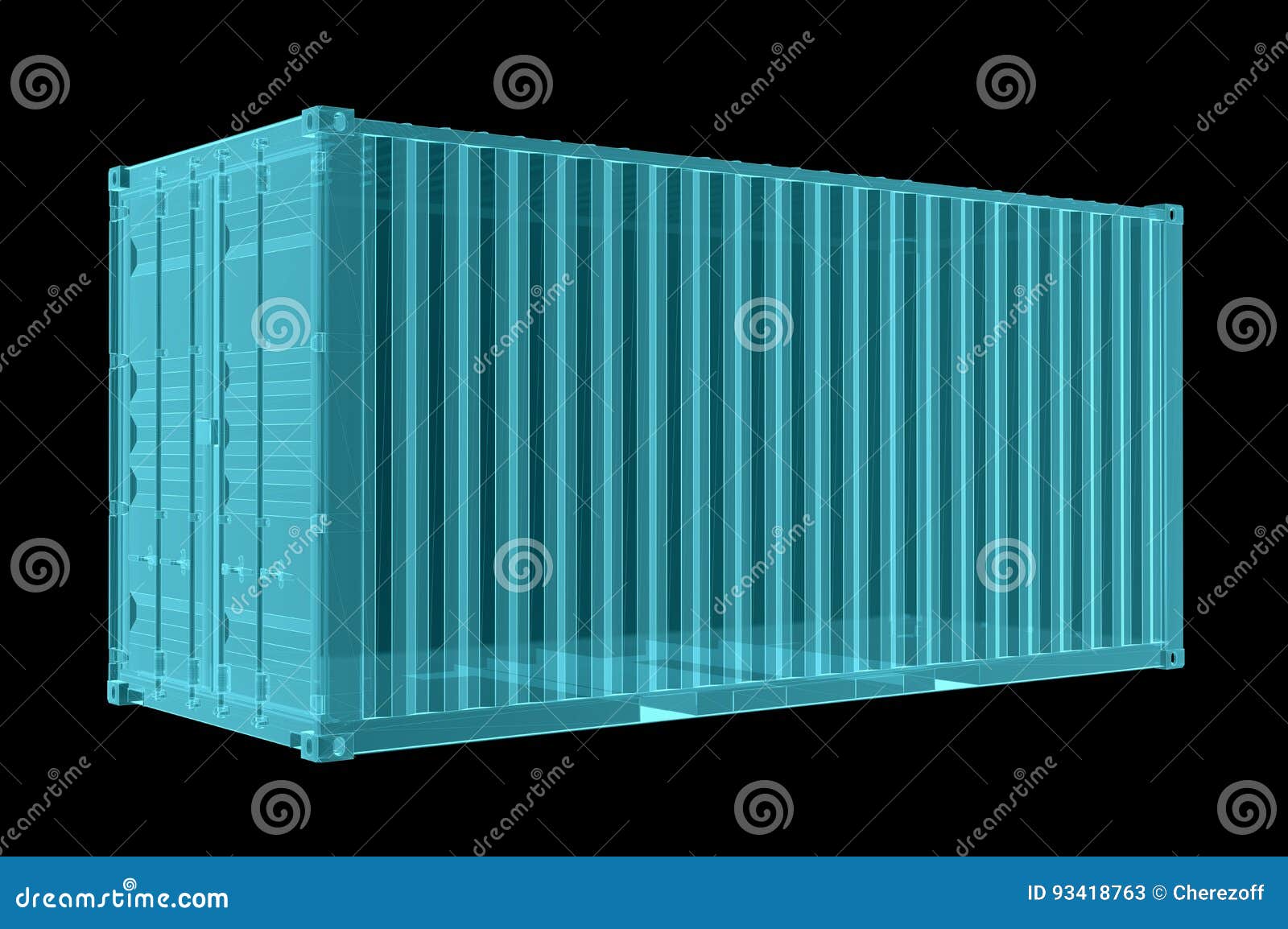 Shipping Container. X-ray Image Stock Illustration - Illustration of ...