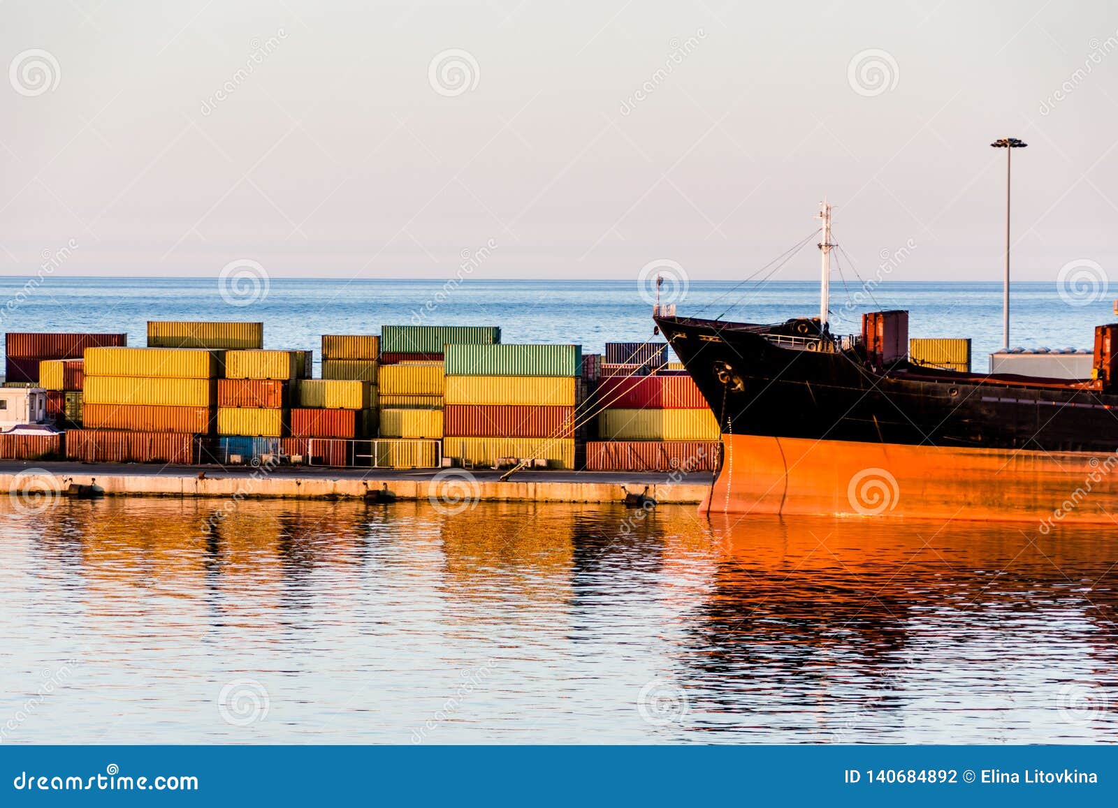 Shipping container cargo stock photo. Image of colorful - 140684892