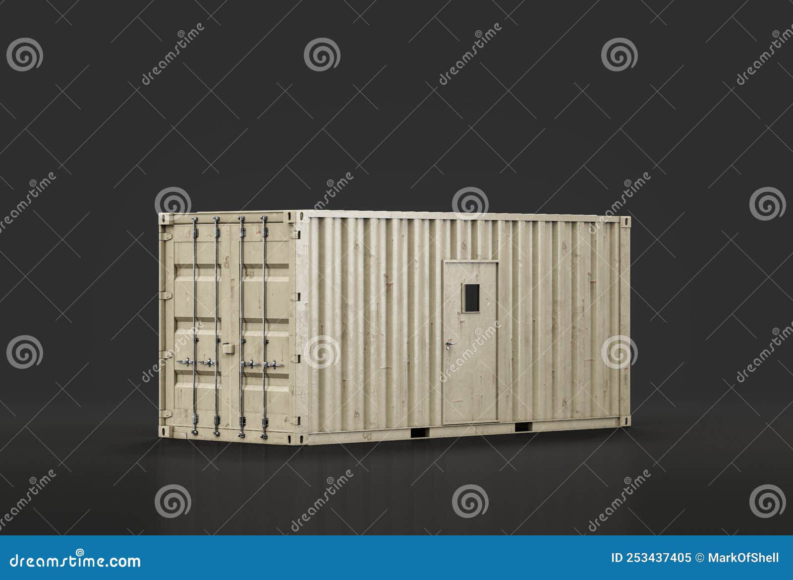 Shipping Container Shelter, Military Shelter, 3d Renderings Stock ...