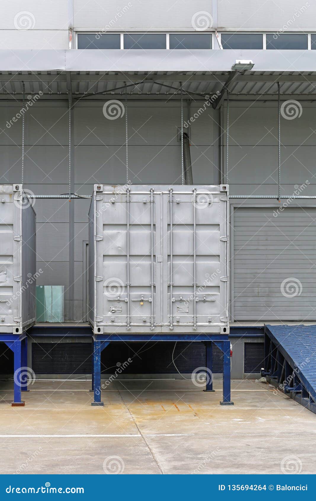 Shipping Container stock photo. Image of cargo, legs - 135694264