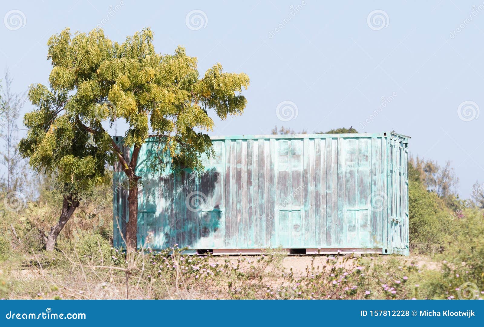 Shipping Container Used for Storage of Materials Stock Photo - Image of ...
