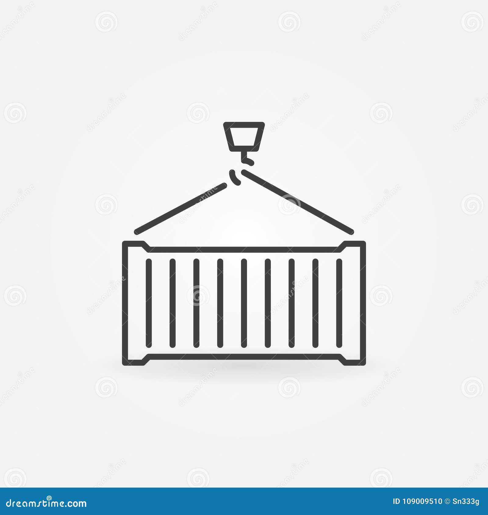 Shipping Container Vector Icon or Symbol Stock Vector - Illustration of ...