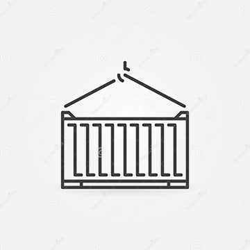 Shipping Container Vector Intermodal Cargo Concept Outline Icon Stock ...