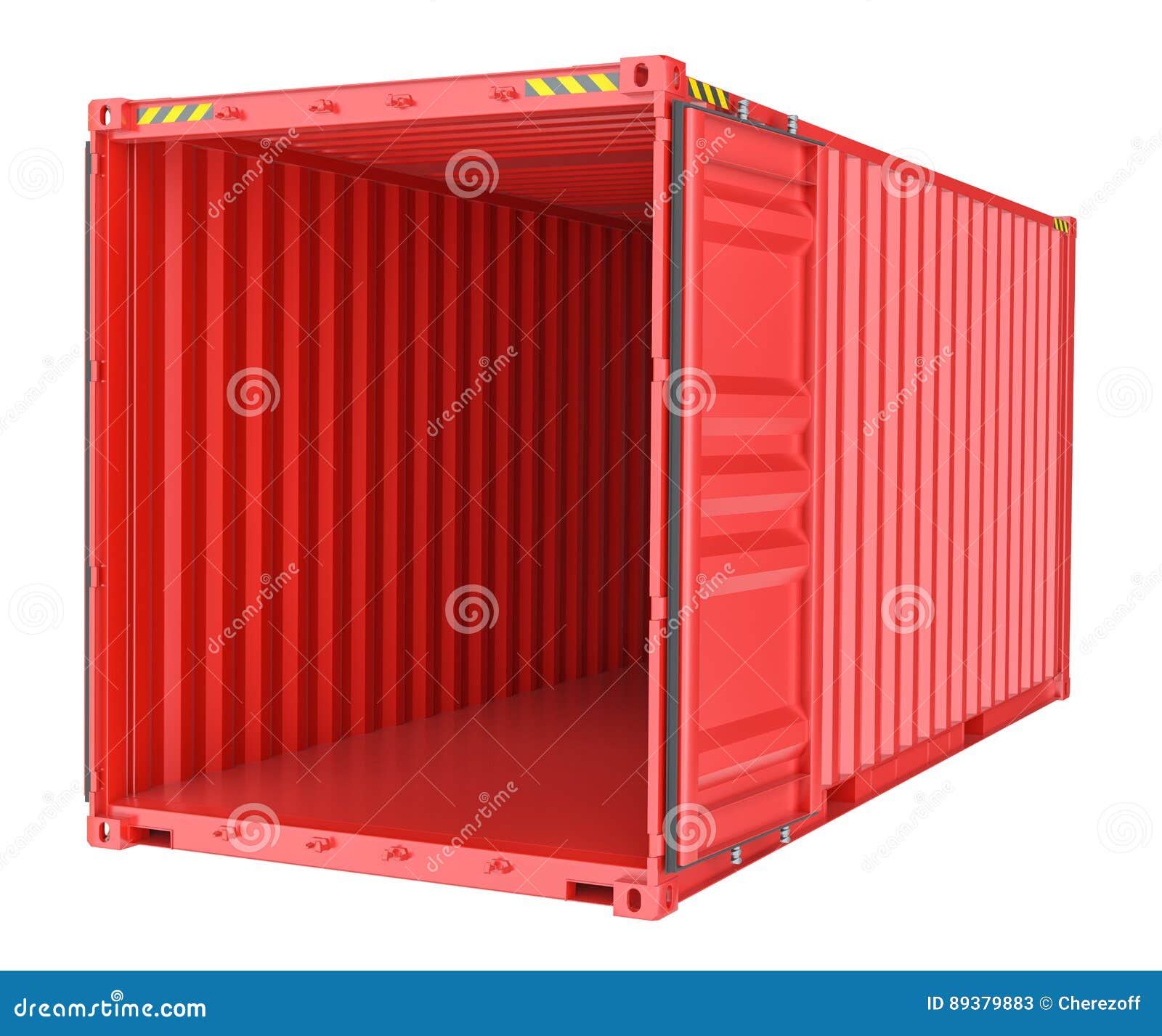 Shipping Container on White Background Stock Illustration ...