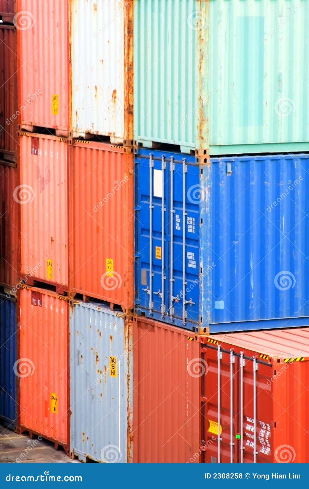 Shipping containers stock photo. Image of industrial, delivery - 2308258