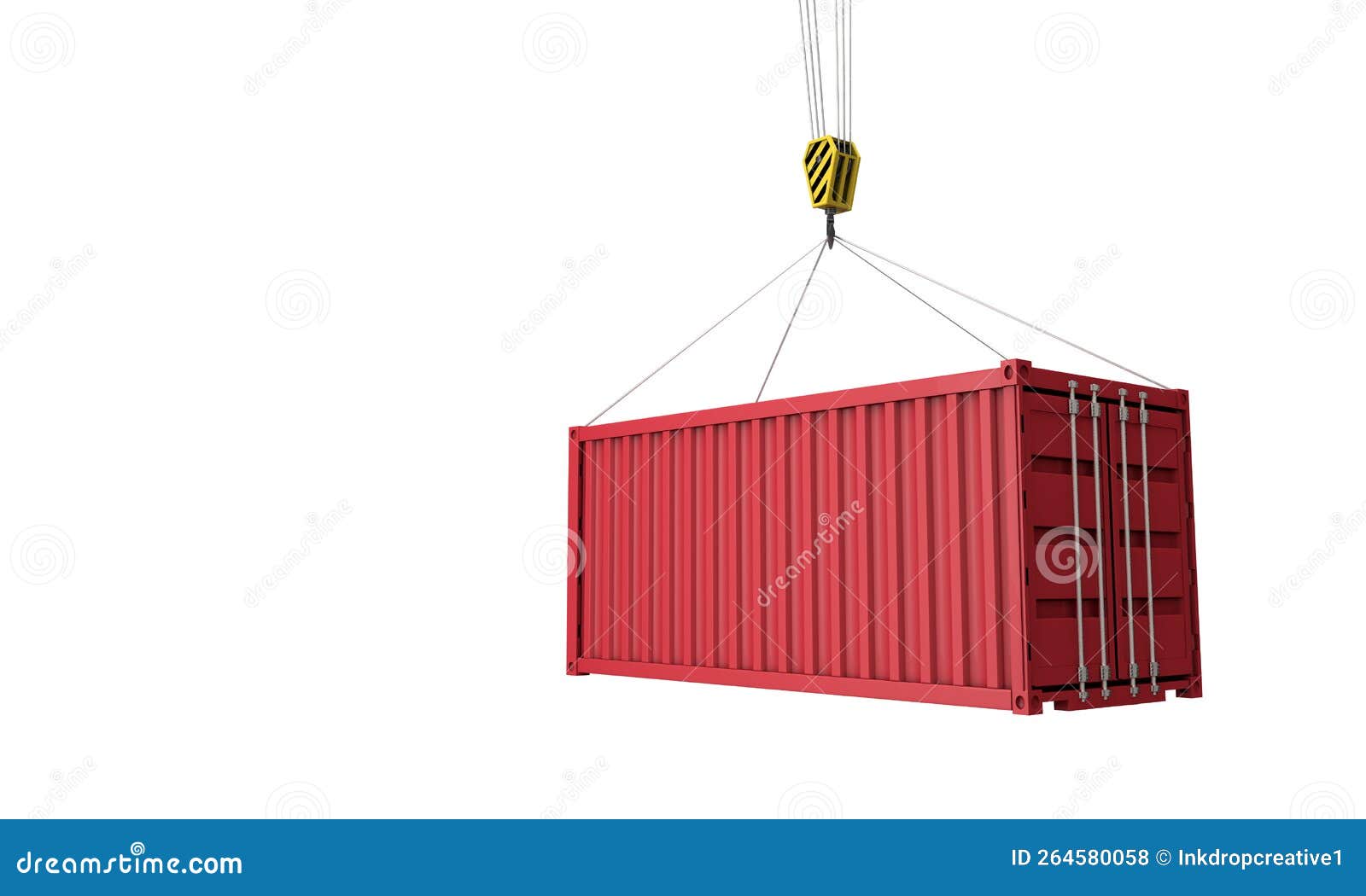 Shipping Containers Hanging from a Crane. Business Delivery Comcept ...