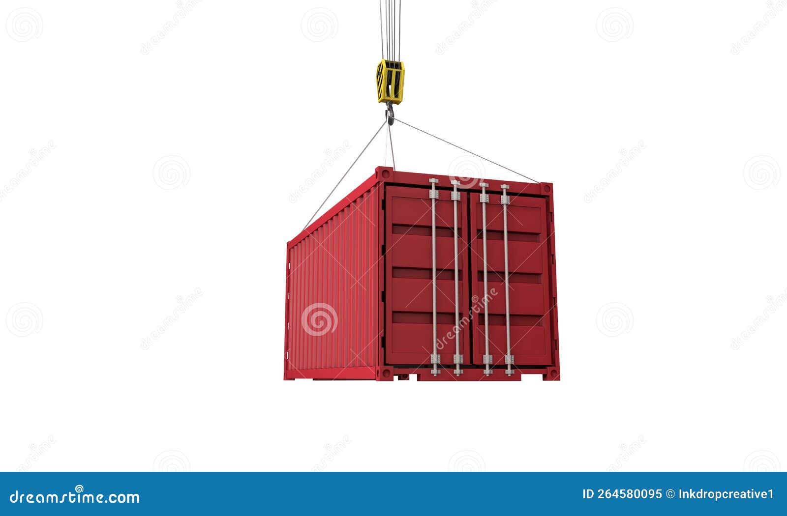 Shipping Containers Hanging from a Crane. Business Delivery Comcept ...