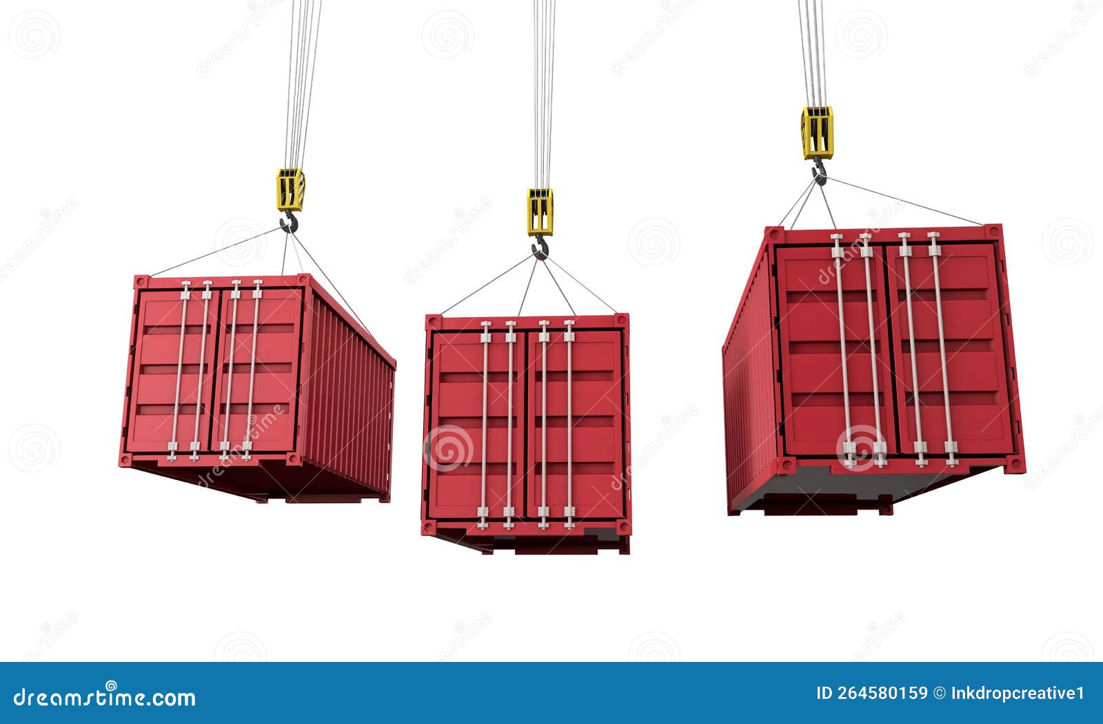 Shipping Containers Hanging from a Crane. Business Delivery Comcept ...