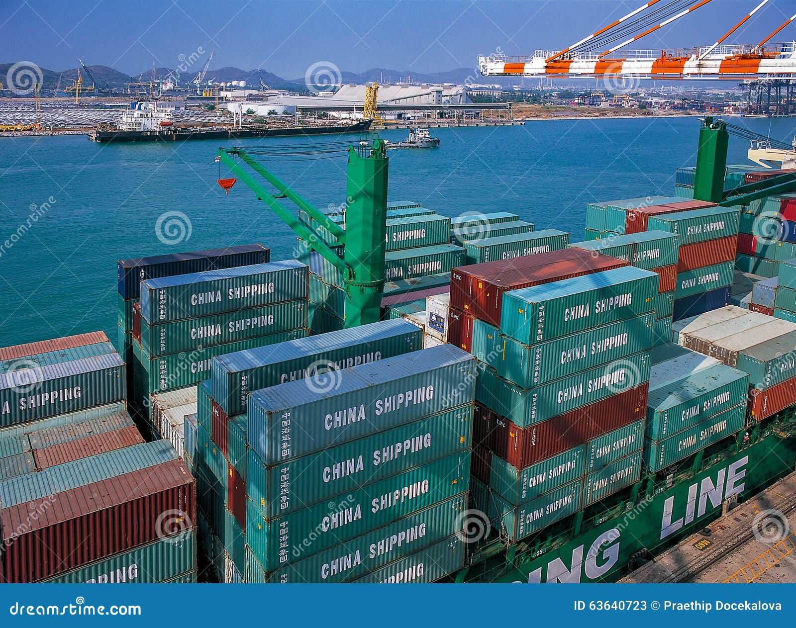 Shipping Containers from Port Editorial Stock Photo - Image of shipping ...