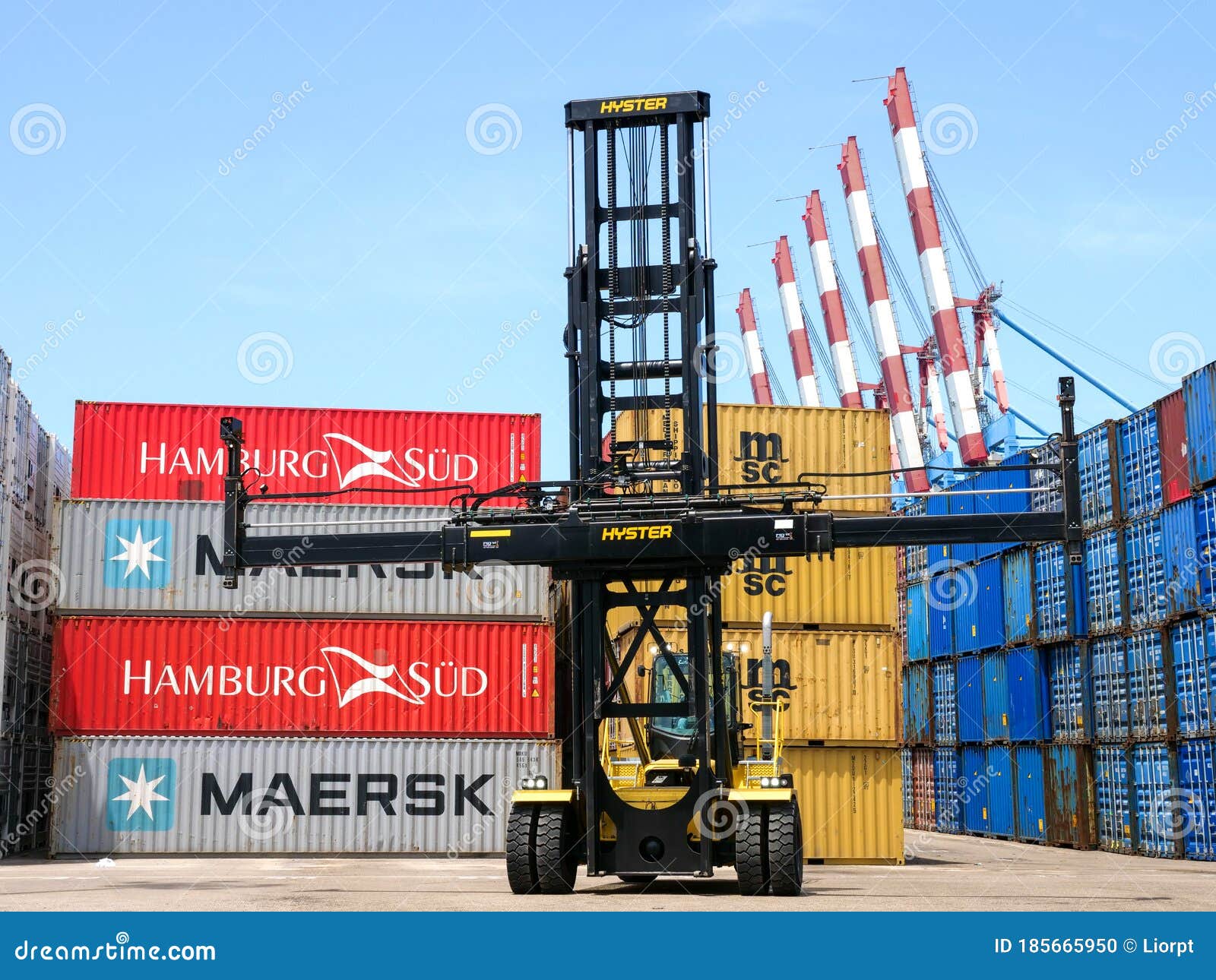 Shipping Containers Stacked at a Holding Platform. Editorial Image ...