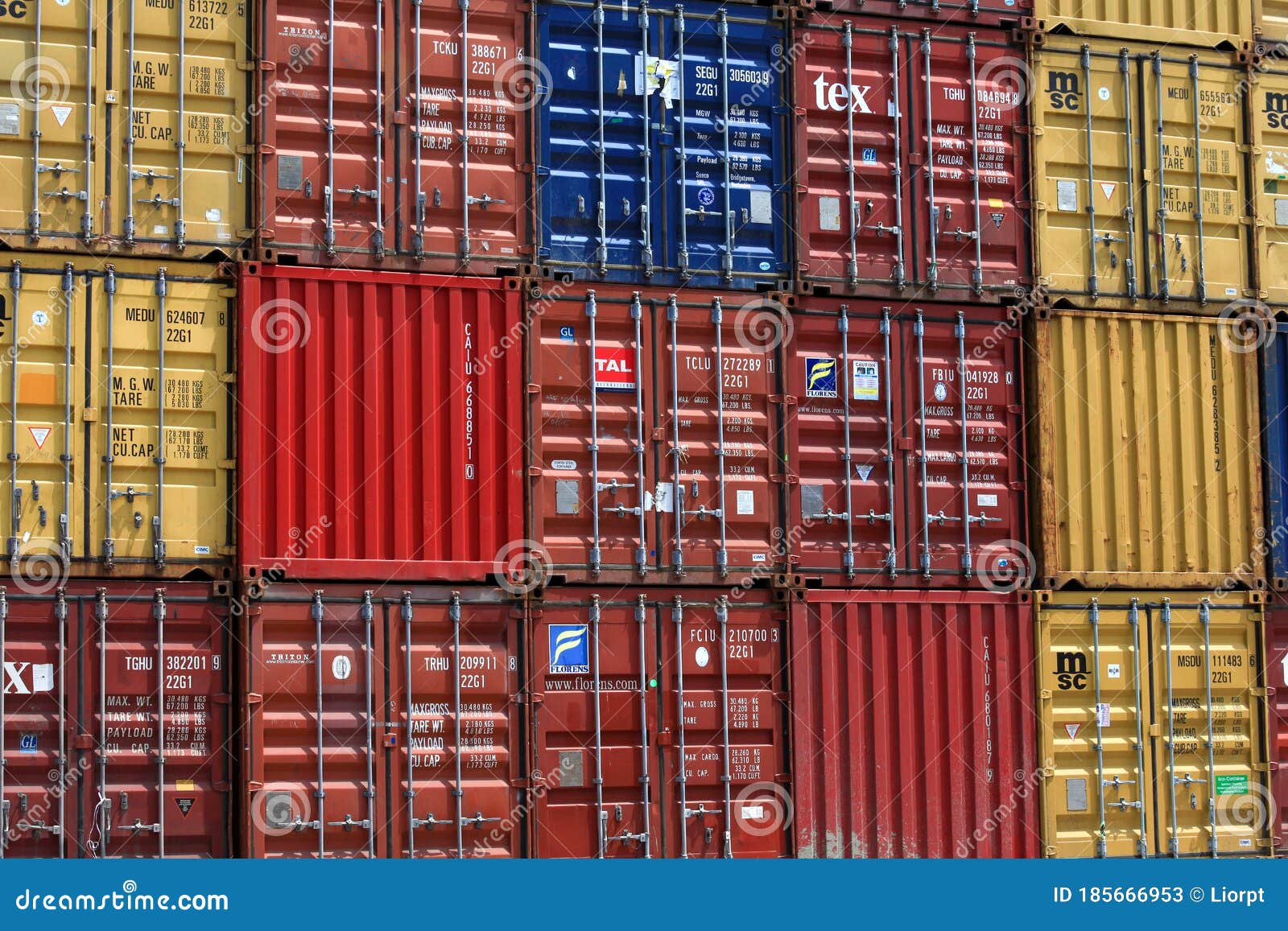 Shipping Containers Stacked at a Holding Platform. Editorial Stock ...