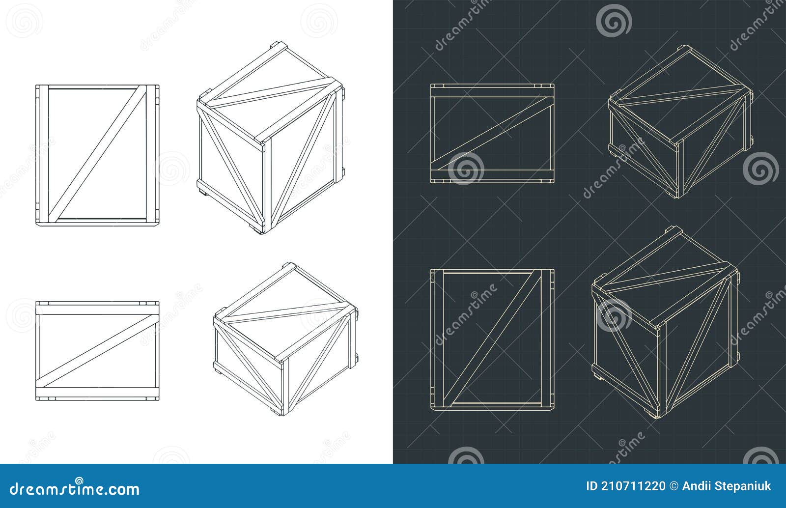 Crates Blueprints Stock Illustrations – 3 Crates Blueprints Stock ...