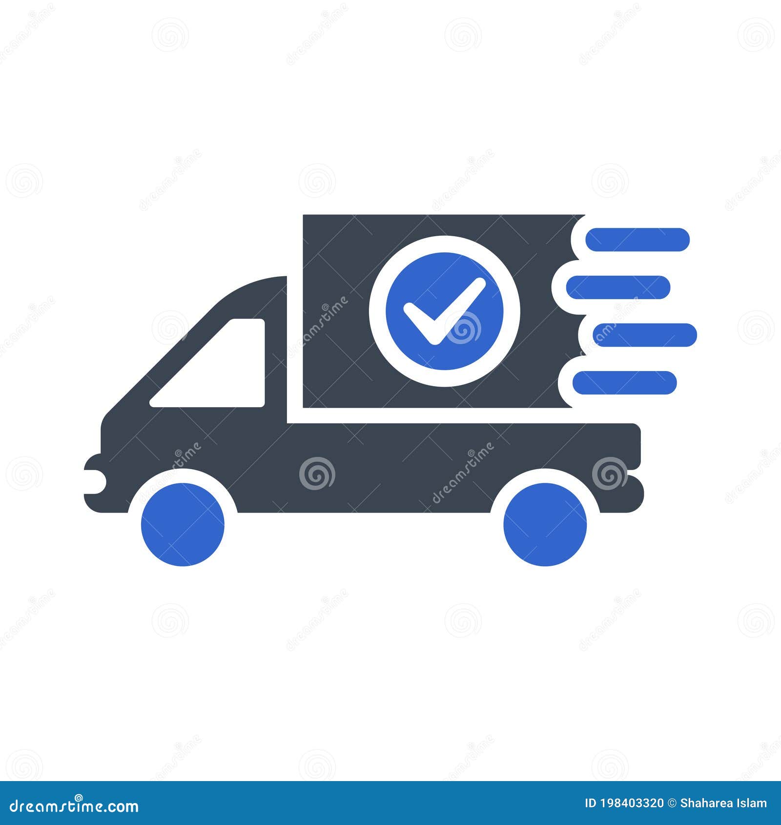 Shipping delivered icon stock vector. Illustration of shipped - 198403320