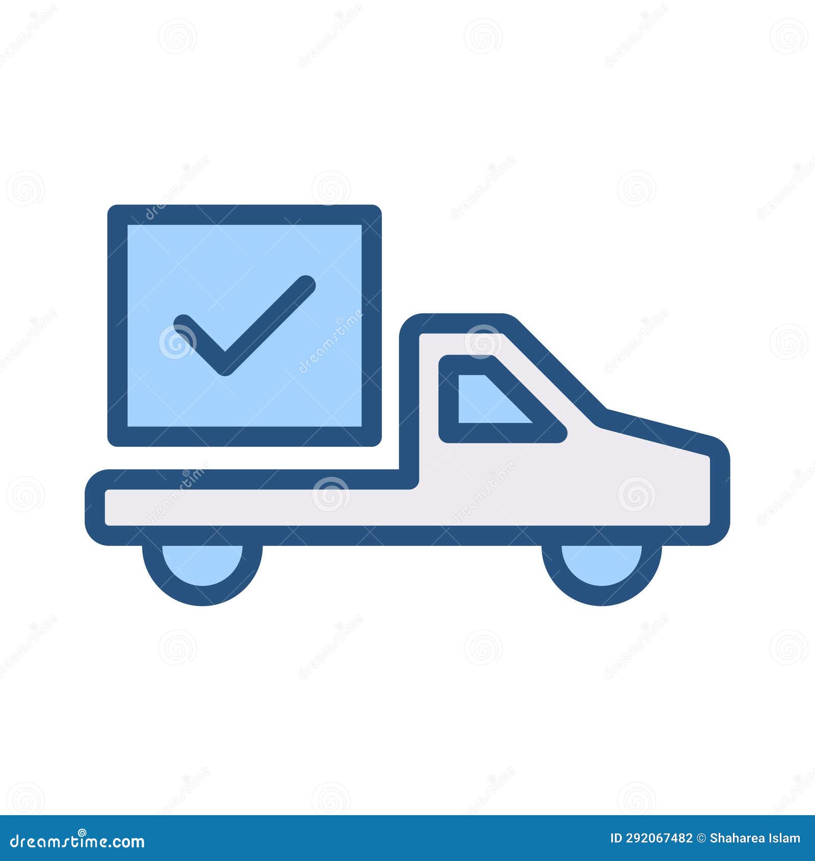 Shipping delivered icon stock vector. Illustration of delivery - 292067482