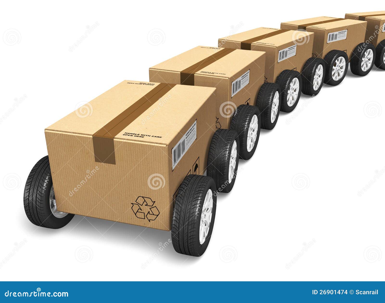 Shipping and Delivery Concept Stock Illustration - Illustration of pack ...