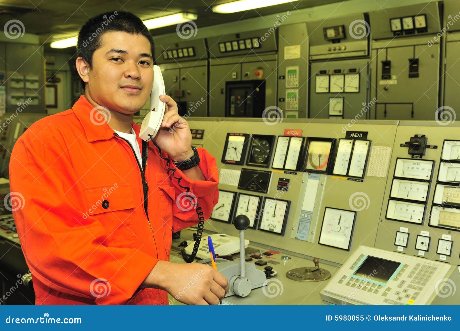 A shipping engineer stock image. Image of control, environment - 5980055