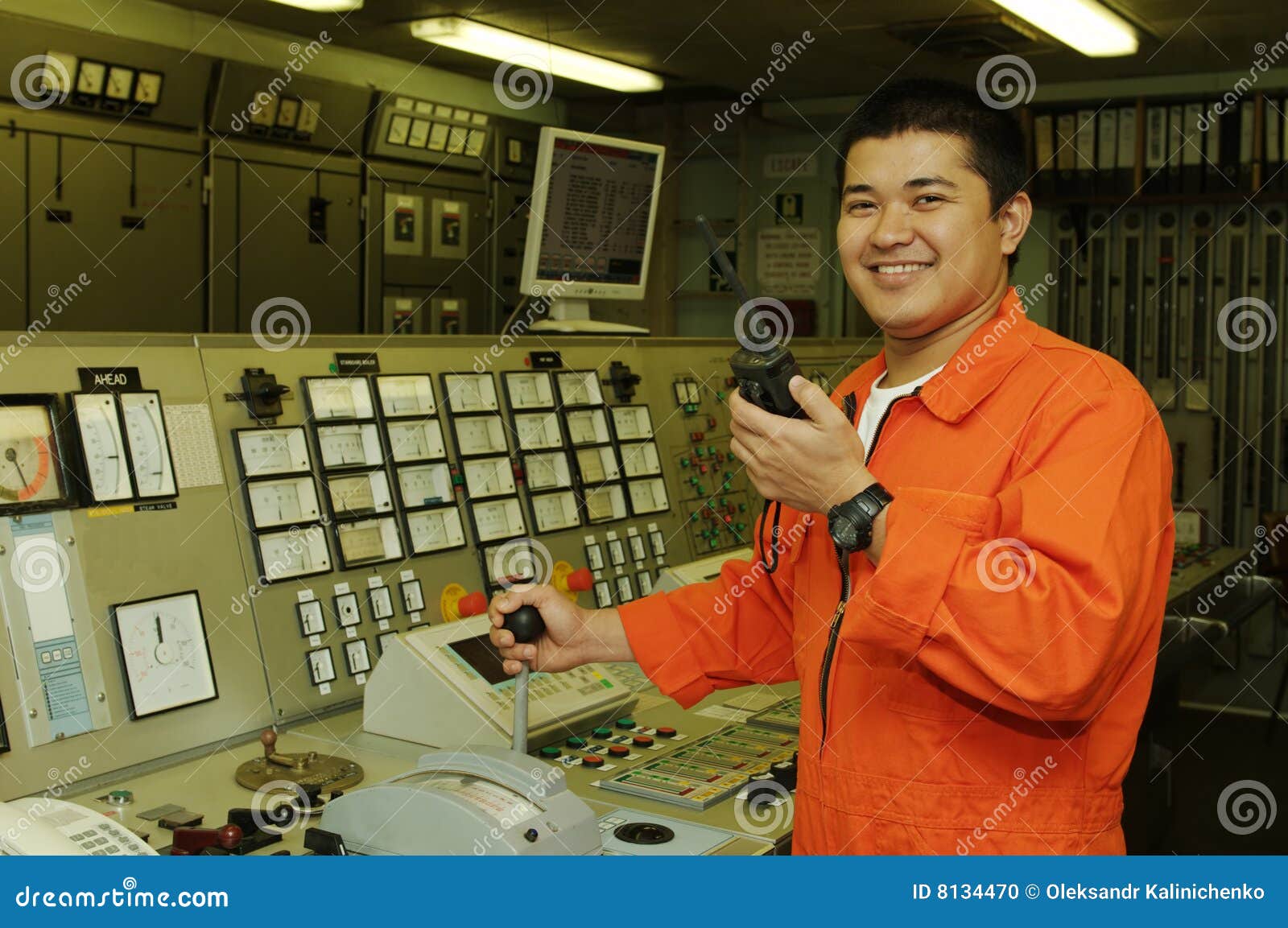 A shipping engineer stock photo. Image of inspector, boiler - 8134470