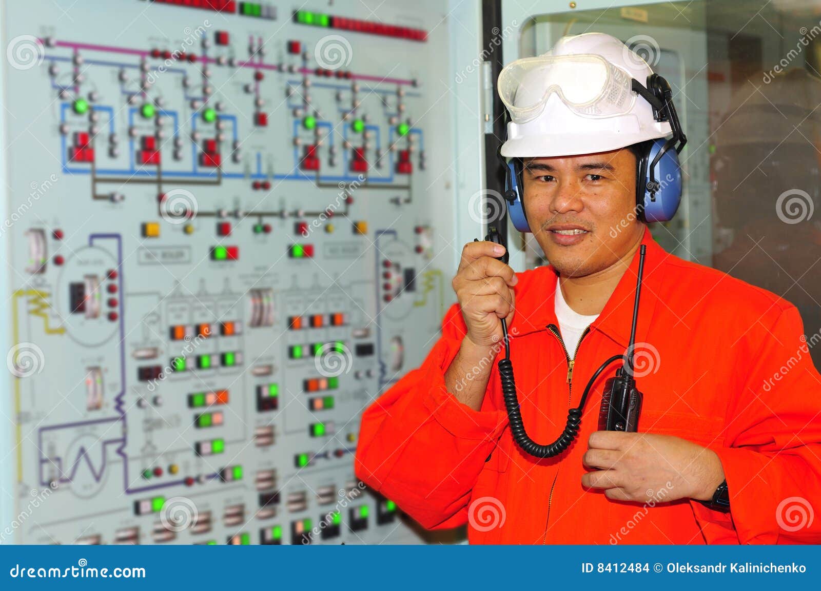 A shipping engineer stock photo. Image of phone, crane - 8412484