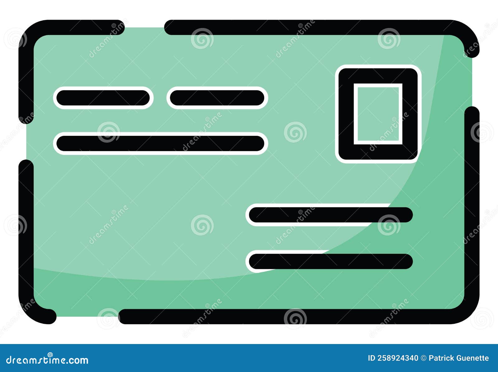 Shipping envelope, icon stock vector. Illustration of isolated - 258924340