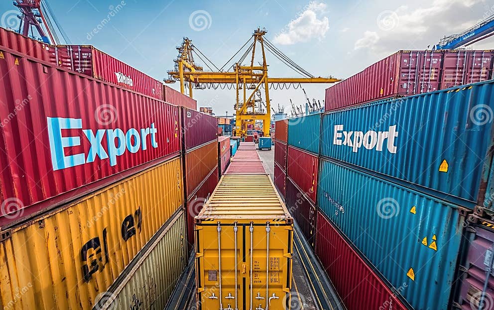 Shipping Export: Visual Representation of Container Marked Export ...