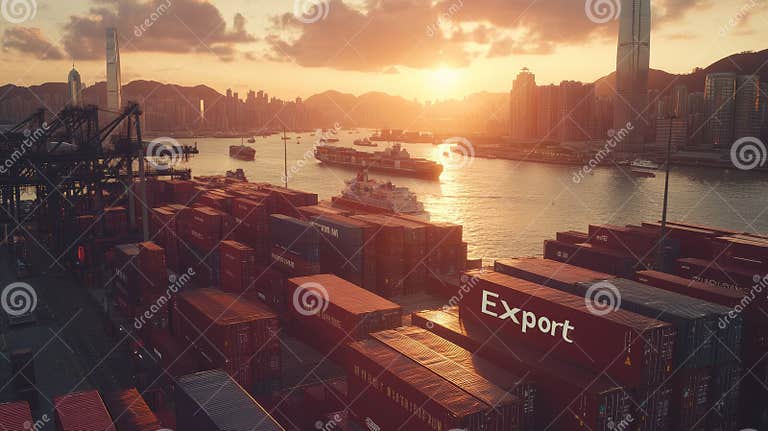 Shipping Export: Visual Representation of Container Marked Export ...