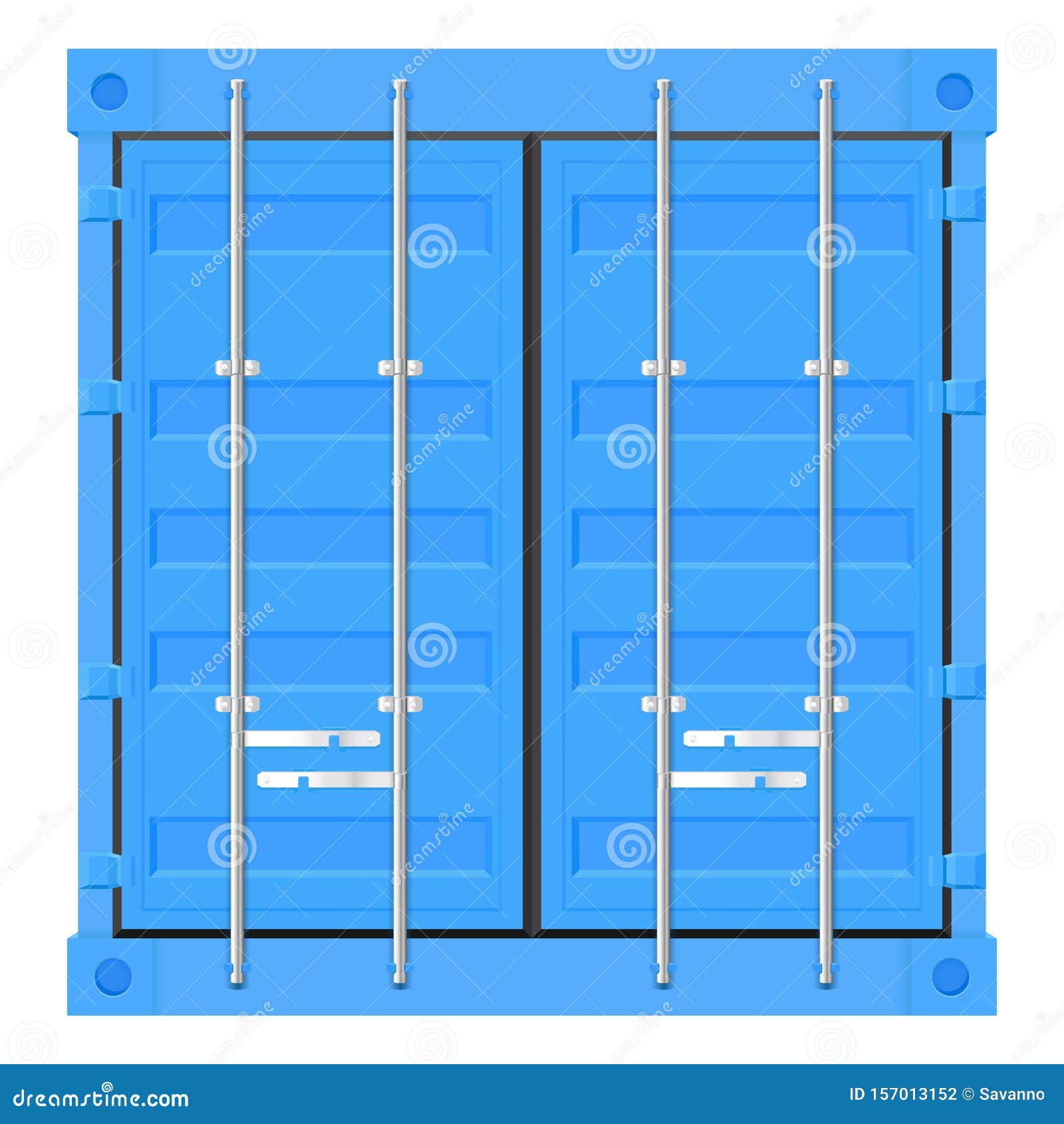 Shipping Freight Container. Blue Intermodal Container Stock Vector ...