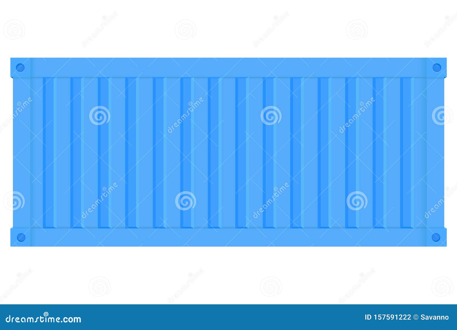 Shipping Freight Container. Blue Intermodal Container Stock Vector ...