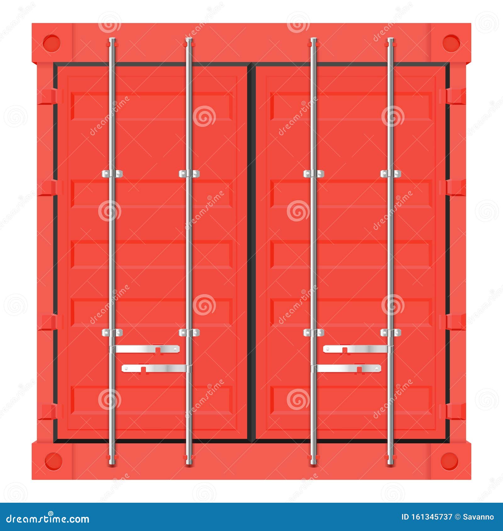 Shipping Freight Container. Red Intermodal Container Stock Vector ...