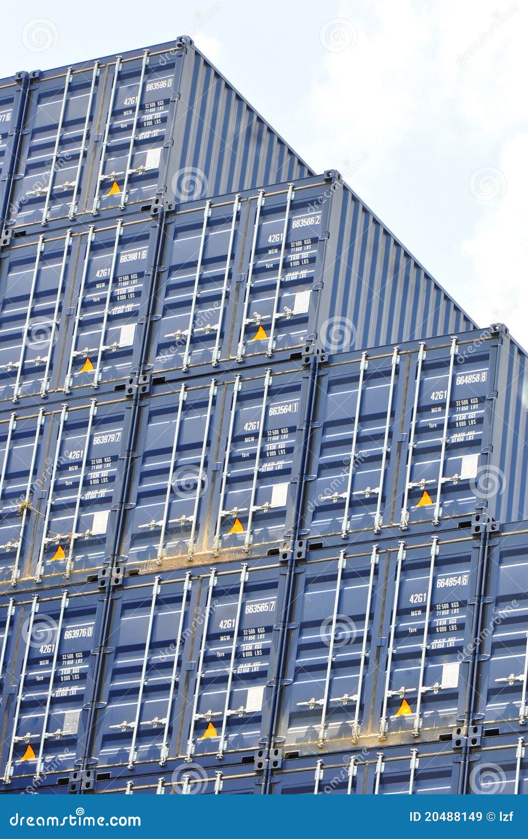 Shipping Freight Containers Stock Image - Image of closeup, dockside ...