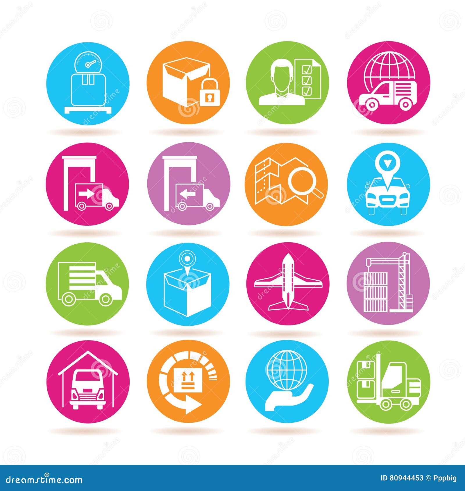 Shipping icons stock illustration. Illustration of business - 80944453