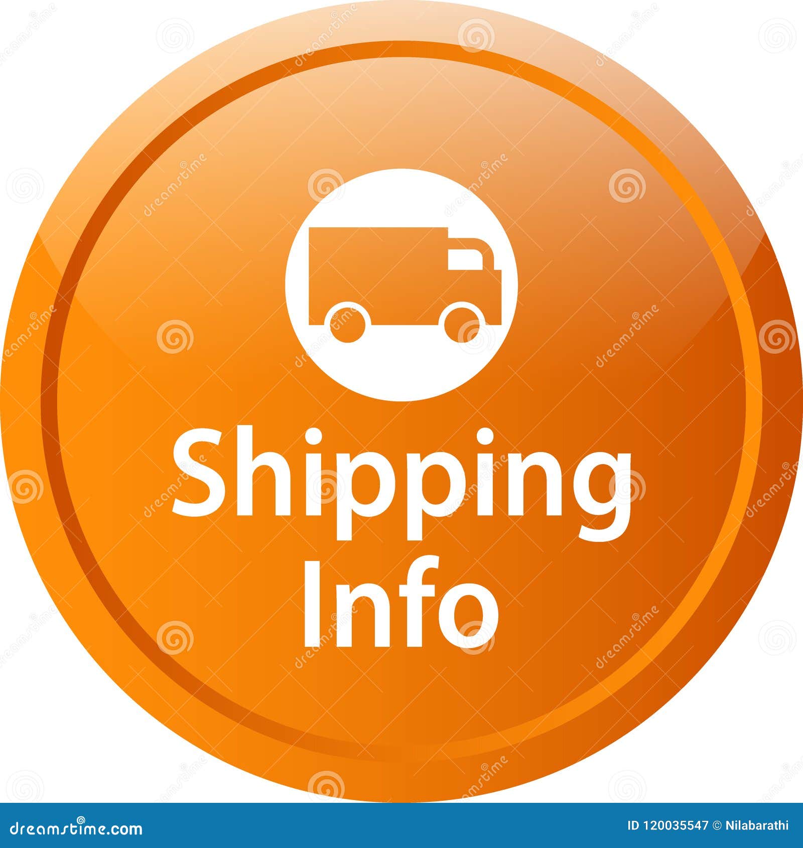 Shipping Info Icon Web Button Stock Illustration - Illustration of ...