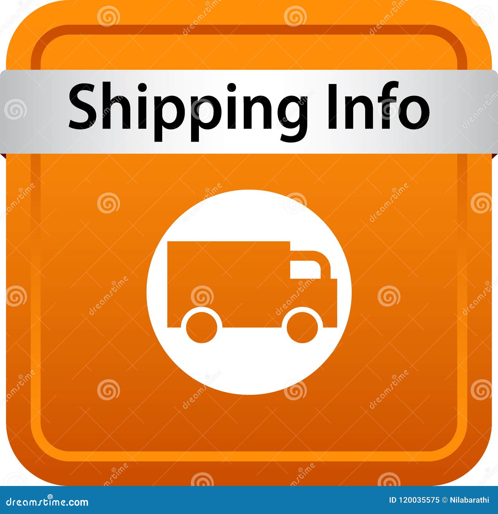 Shipping Info Icon Web Button Stock Illustration - Illustration of ...