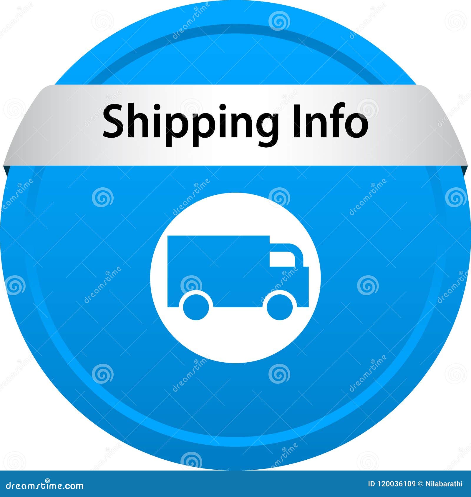 Shipping Info Icon Web Button Stock Illustration - Illustration of ...