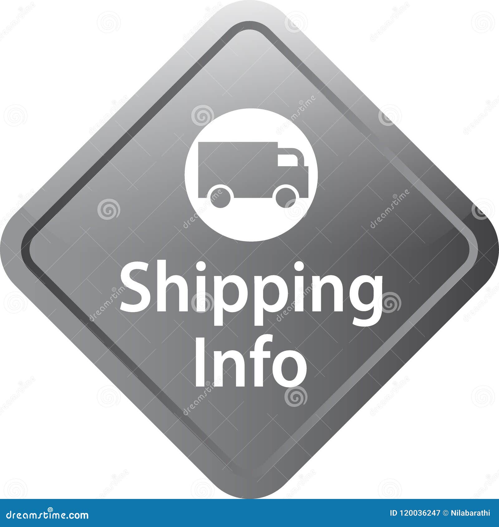 Shipping Info Icon Web Button Stock Illustration - Illustration of ...