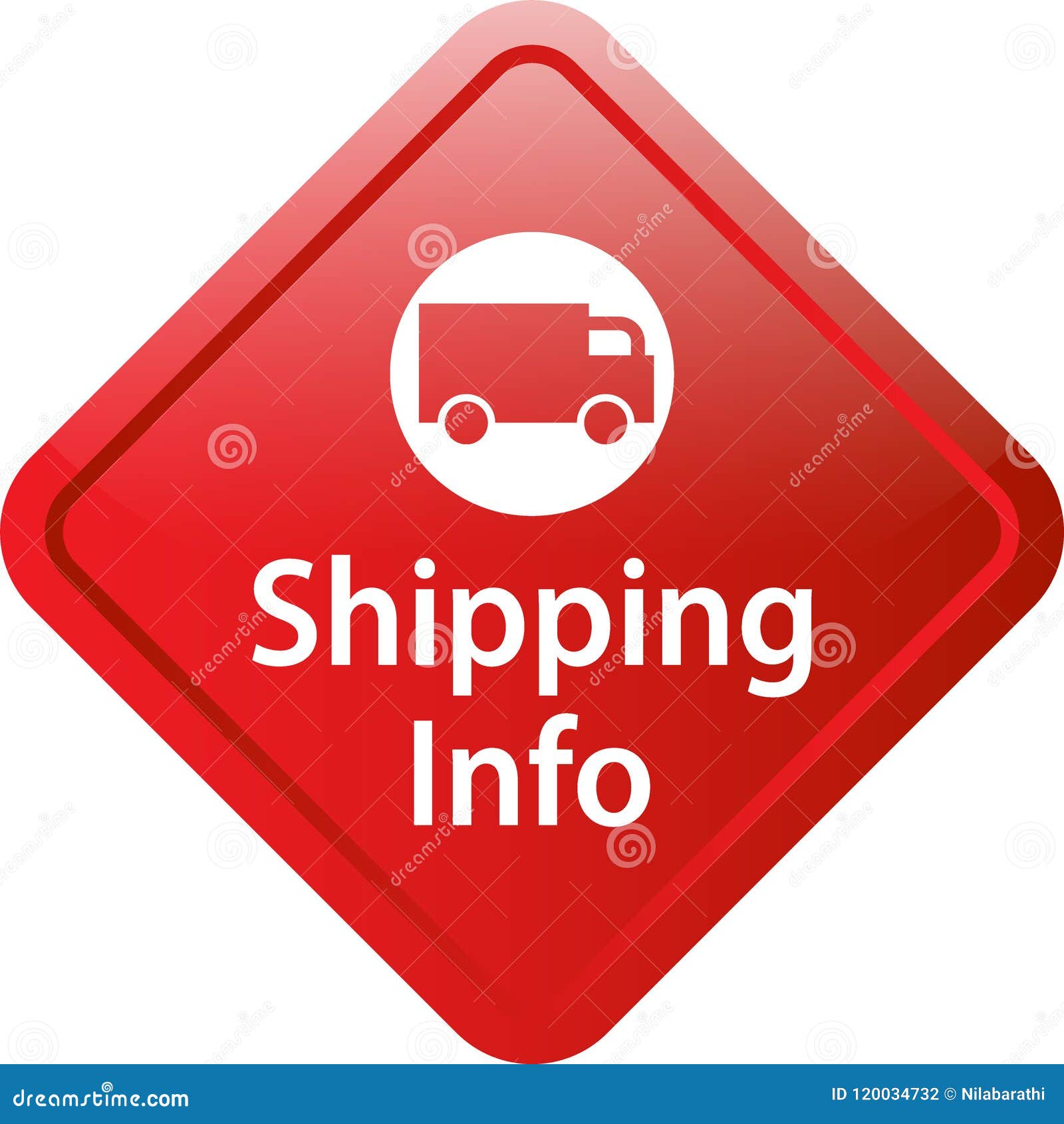 Shipping Info Icon Web Button Stock Illustration - Illustration of ...