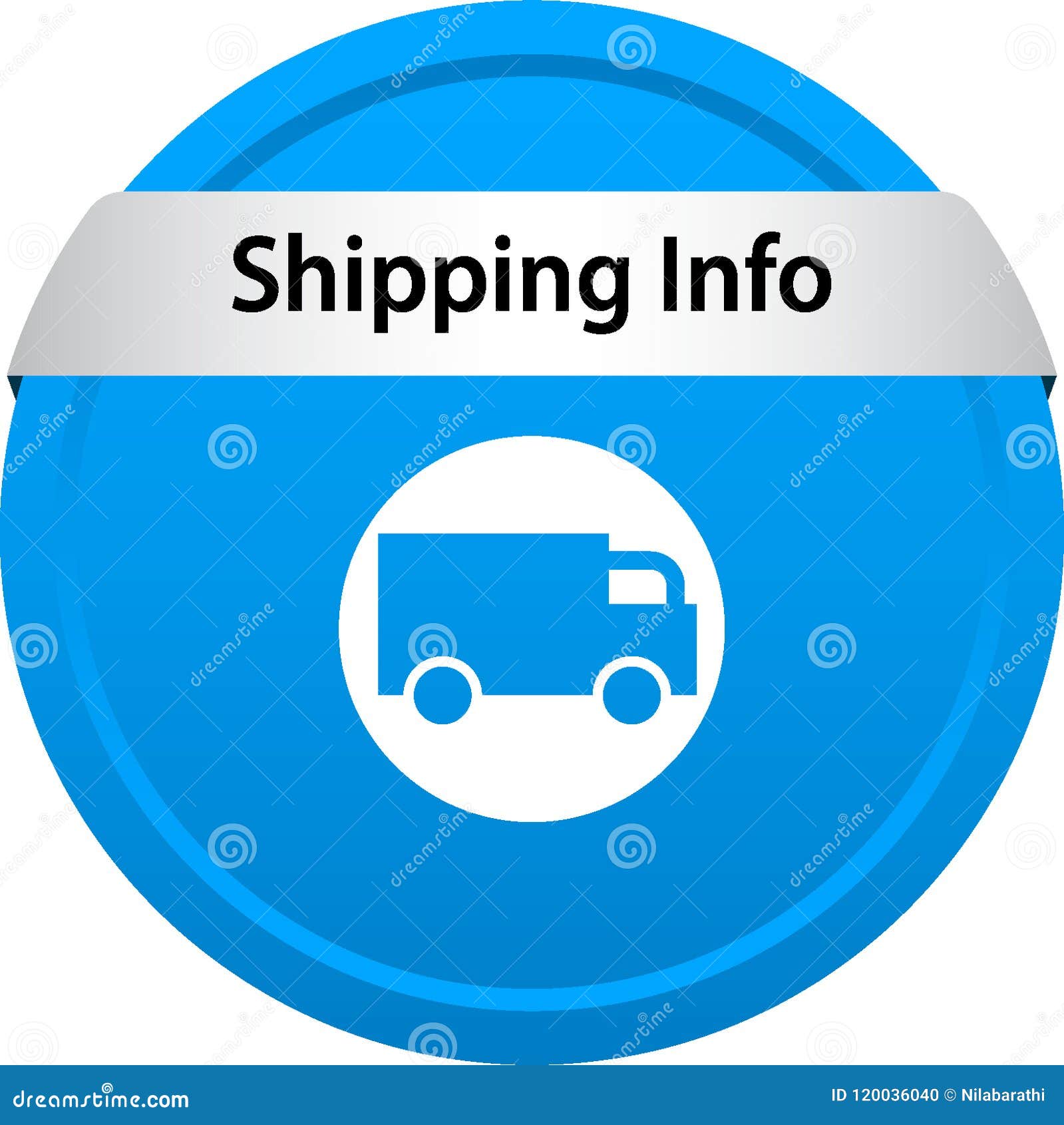 Shipping Info Icon Web Button Stock Illustration - Illustration of ...