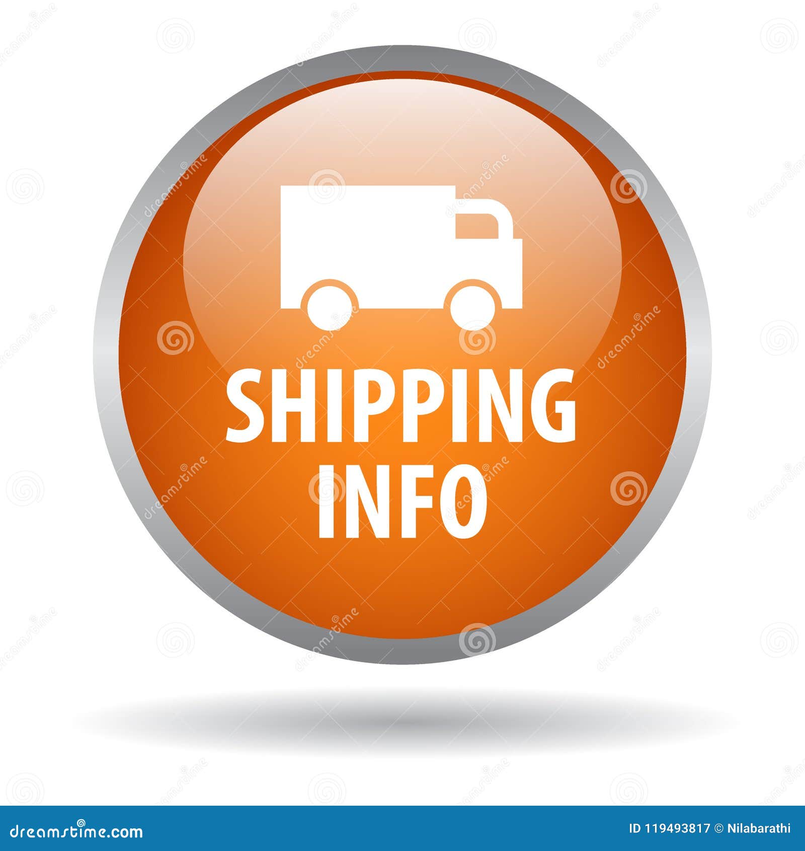 Shipping info web button stock illustration. Illustration of background ...