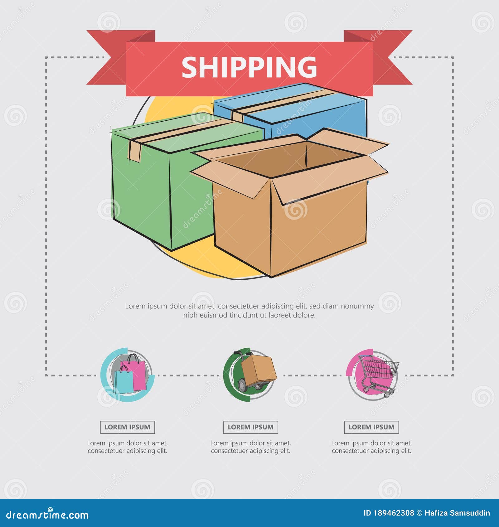 Shipping Infographic. Vector Illustration Decorative Design Stock ...