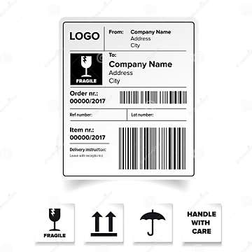 Shipping label template stock vector. Illustration of crate - 91003991