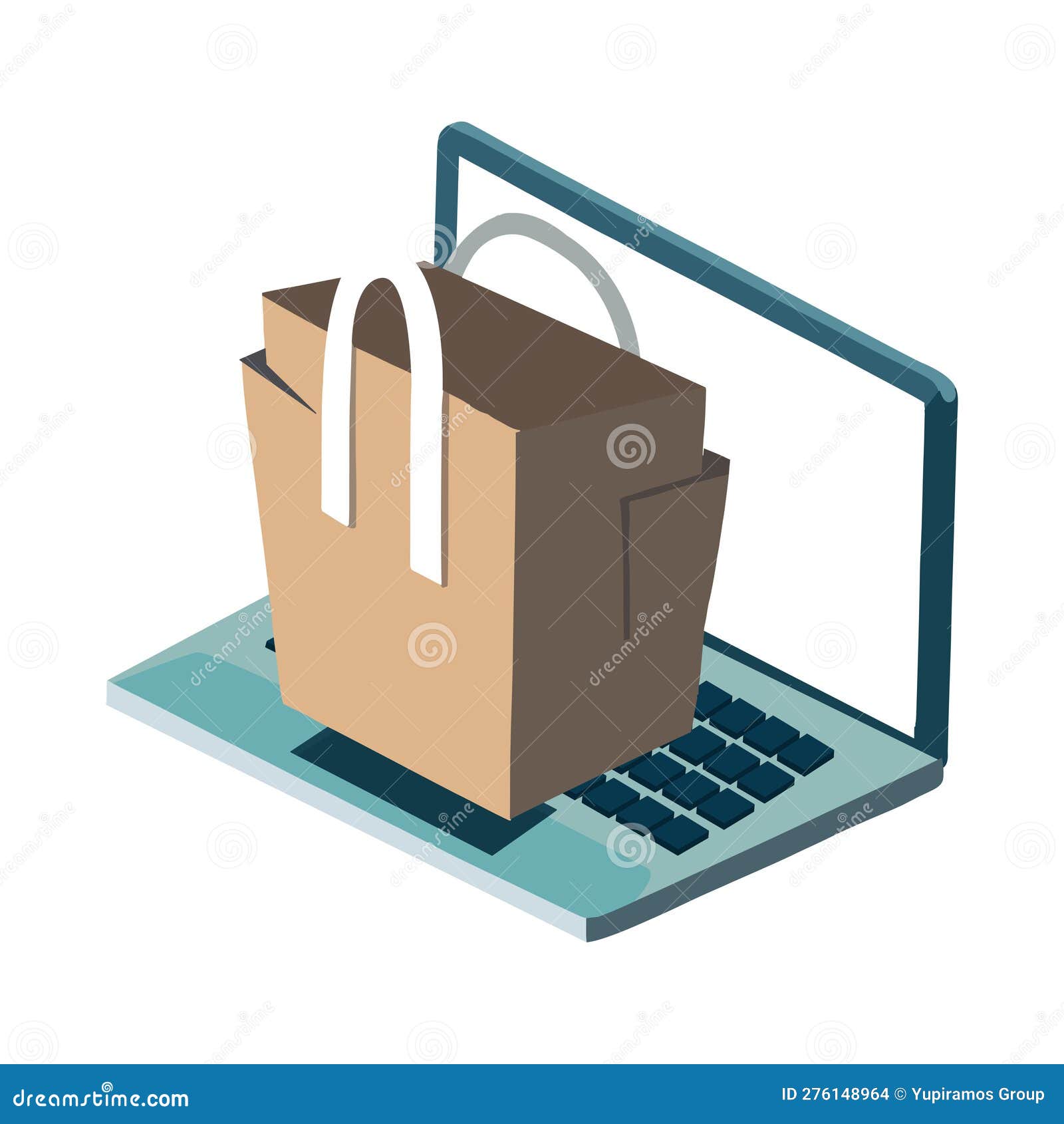 Shipping Laptop in Cardboard Box for Delivery Stock Vector ...